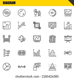 Diagram Vector Line Icons Set Vision Stock Vector (Royalty Free ...