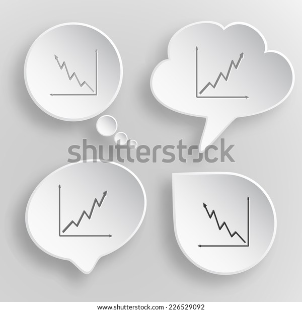 Diagram White Flat Vector Buttons On Stock Vector (Royalty Free ...