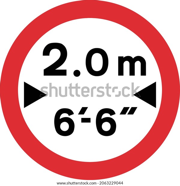 Diagram Width Restriction Metric Imperial Units Stock Vector (Royalty ...