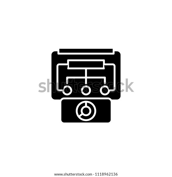 Diagrams Black Icon Concept Diagrams Flat Stock Vector (Royalty Free ...
