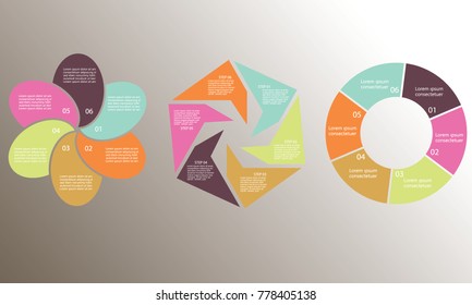 Diagrams Set Seven Steps Process Vector 스톡 벡터(로열티 프리) 778405138 ...