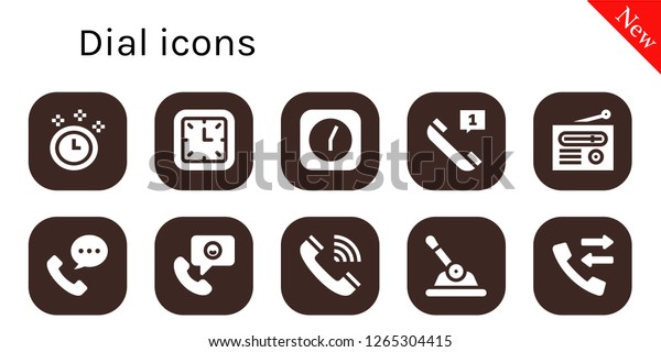 Dial Icon Set 10 Filled Dial Stock Vector (Royalty Free) 1265304415 ...