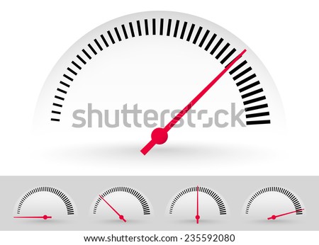 Dial Meter Templates Red Needle 5 Stock Vector (Royalty Free) 235592080 ...