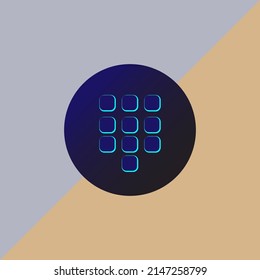 Dial Pad Vector Art Blue Colour Stock Vector (Royalty Free) 2147258799 ...