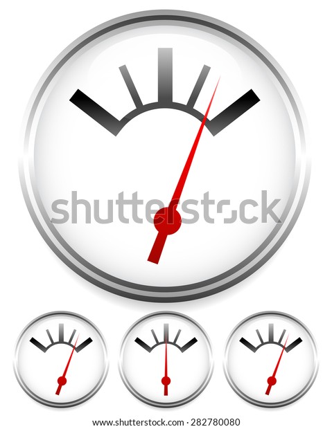 Dial Templates Red Needle Metallic Frames Stock Vector (Royalty Free ...