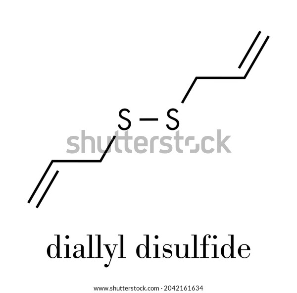 Diallyl Disulfide Garlic Molecule One Compounds Stock Vector (Royalty ...