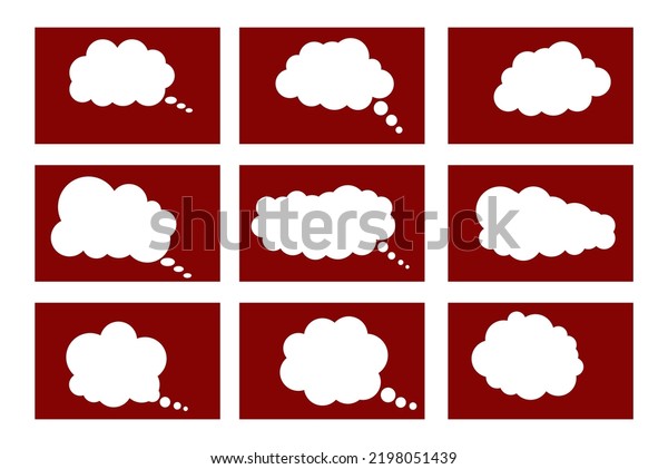 Dialog Box Icon Chat Cartoon Bubbles Stock Vector (Royalty Free ...