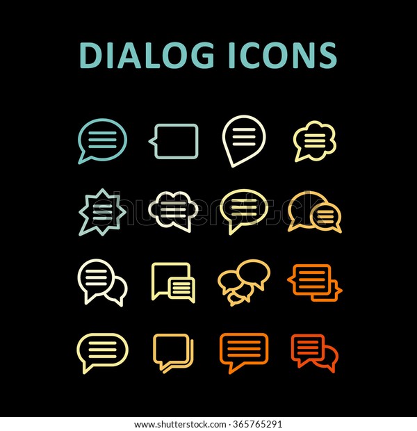 Dialog Icon Collection: เวกเตอร์สต็อก (ปลอดค่าลิขสิทธิ์) 365765291 ...