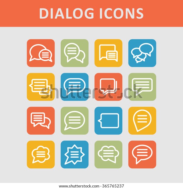 Dialog Icon Pictogram Stock Vector (Royalty Free) 365765237 | Shutterstock