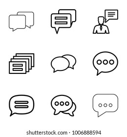 Dialog Icons Set 9 Editable Outline Stock Vector (Royalty Free ...
