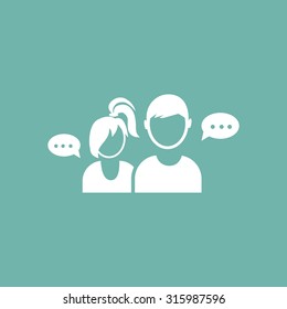 Dialog Two People Icon Stock Vector (Royalty Free) 315987596 | Shutterstock