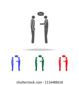 Dialogue Between Two People Icon Ommunication: เวกเตอร์สต็อก (ปลอดค่า ...