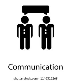 Dialogue Between Two People Showing Icon Stock Vector (Royalty Free ...