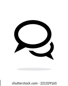 Dialogue Simple Icon On White Background Stock Vector (Royalty Free ...