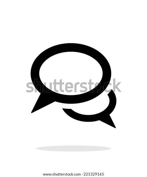 Dialogue Simple Icon On White Background Stock Vector (Royalty Free ...