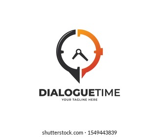 Dialogue Time Logo Design Vector Stock Vector (Royalty Free) 1549443839 ...