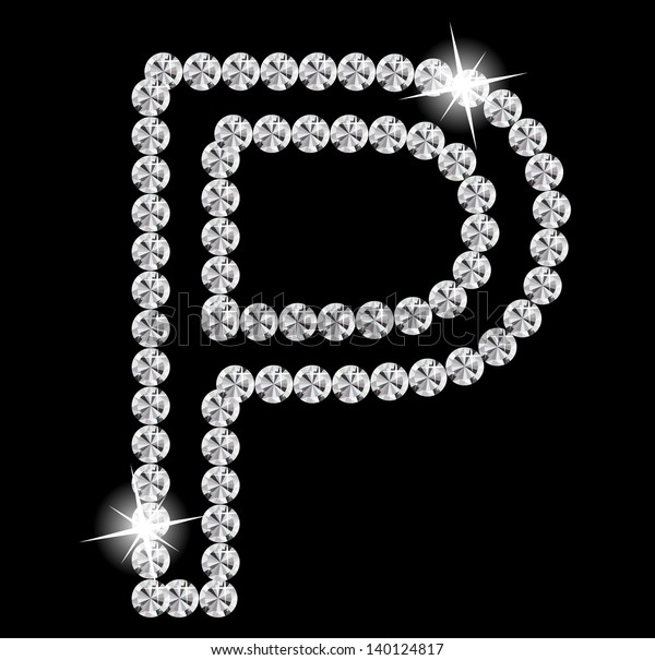Diamond Alphabet Vector Illustration Stock Vector (Royalty Free) 140124817