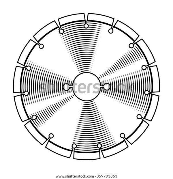 Diamond Blade Isolated On White Background Stock Vector (Royalty Free ...