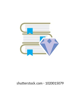 Diamond Book Logo Icon Design Stock Vector (Royalty Free) 1020015079