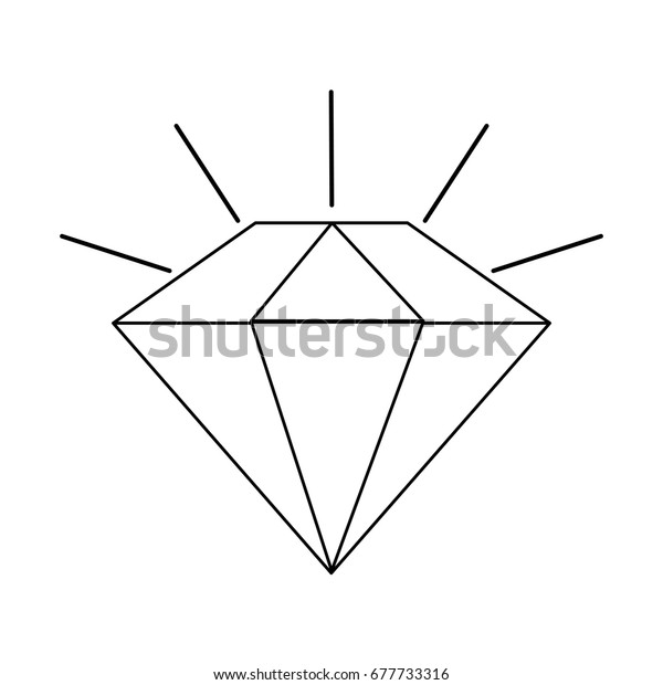 Diamond Cartoon Icon Image Stock Vector (Royalty Free) 677733316