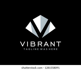 Diamond Clean Line Logo Template Stock Vector (Royalty Free) 1281558091 ...