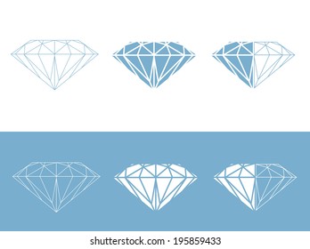 Diamond Collection Set Different Diamond Illustration 库存矢量图（免版税 ...