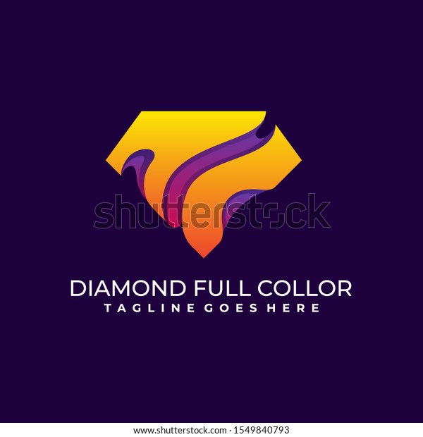 Diamond Colorful Vector Template Design Illustration Stock Vector ...
