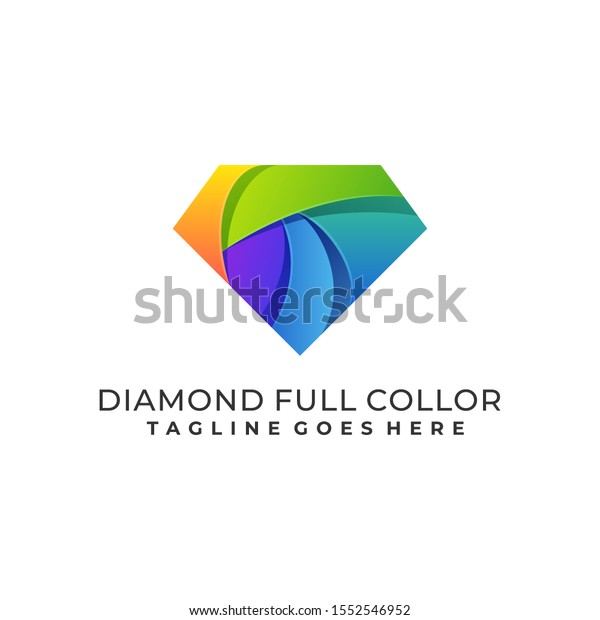 Diamond Colorful Vector Template Design Illustration Stock Vector ...