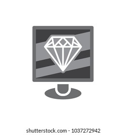 Diamond Computer Logo Icon Design Stock Vector (Royalty Free ...