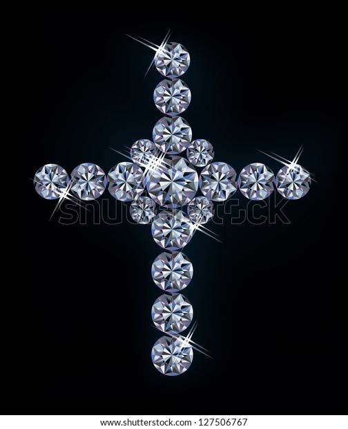 Diamond Cross Vector Illustration Stock Vector (Royalty Free) 127506767 ...