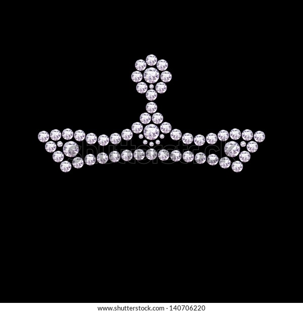 Diamond Crown On Black Background Eps10 Stock Vector (Royalty Free ...