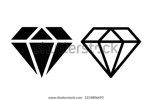 Diamond Crystal Vector Icon Illustration Isolated Stock Vector (Royalty ...