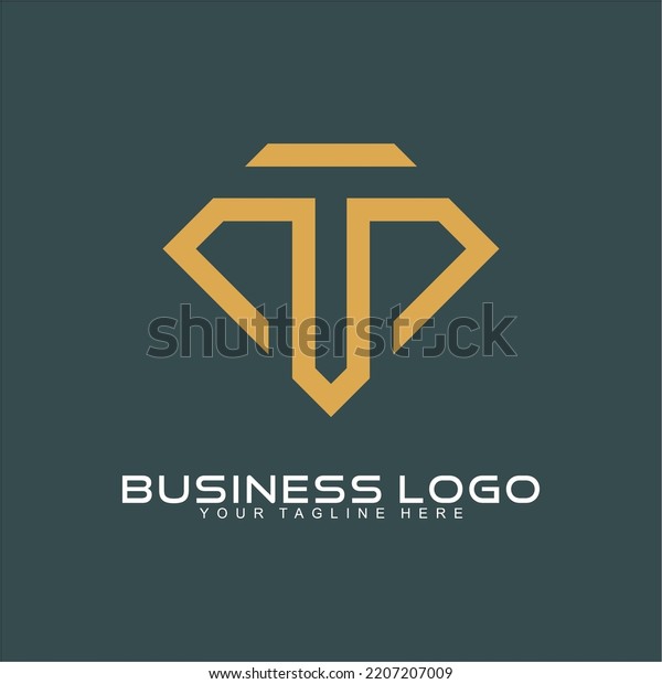 Diamond Design Logo Vector Letter T Stock Vector (Royalty Free ...