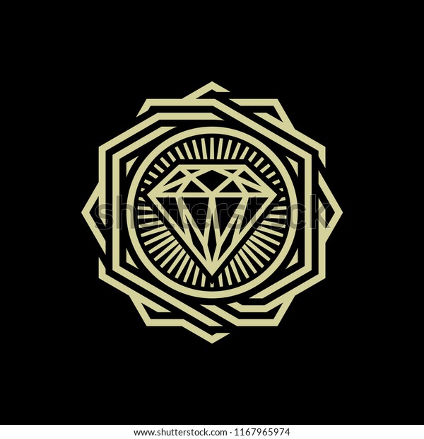 Diamond Emblem Sign Vector Illustration Suitable Stock Vector (Royalty ...