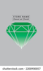 Diamond Emerald Green Color Vector Templates Stock Vector (Royalty Free ...