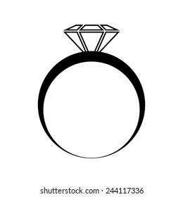 Diamond Engagement Ring Wedding Ring Line Stock Vector (Royalty Free ...