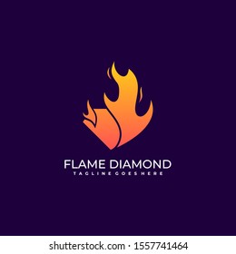 Diamond Flame Illustration Vector Template Suitable Stock Vector ...