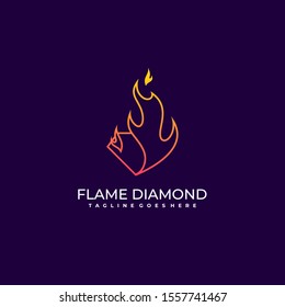 Diamond Flame Illustration Vector Template Suitable Stock Vector ...