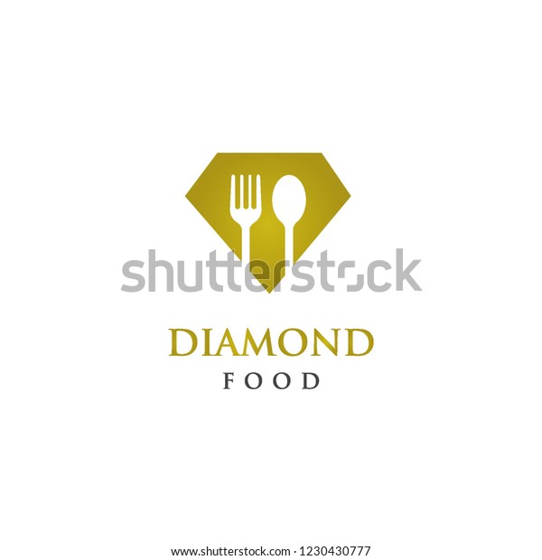 Diamond Food Logo Icon Vector Stock Vector (Royalty Free) 1230430777
