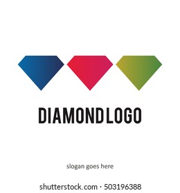 Diamond Gem Logo Icon Symbol Template: vector de stock (libre de ...