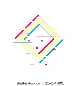 Diamond Glitch Effect Over White Stock Vector (Royalty Free) 2162545801 ...