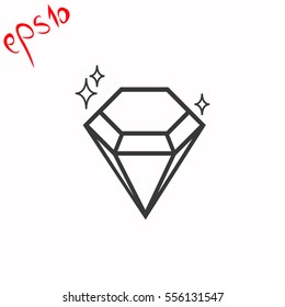 Diamond Grey Icon Stock Vector (Royalty Free) 556131547