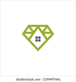 Diamond Home Logo Design Vector Sign Stock Vector (Royalty Free ...