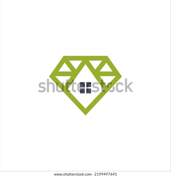 Diamond Home Logo Design Vector Sign Stock Vector (Royalty Free ...
