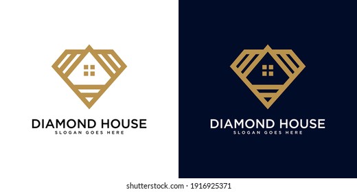 Diamond House Logo Vector Design Stock Vector (Royalty Free) 1916925371 ...
