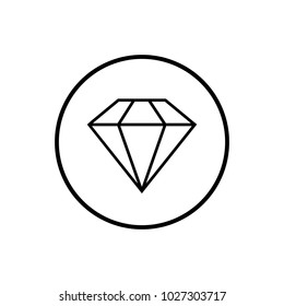Diamond Icon Vector Line Brilliant Symbol Stock Vector (Royalty Free ...