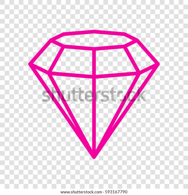 Diamond Icon Illustration Vector Magenta Icon Stock Vector (Royalty ...