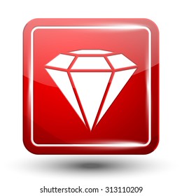 Diamond Square Icon Rounded Corners Stock Vector (Royalty Free ...