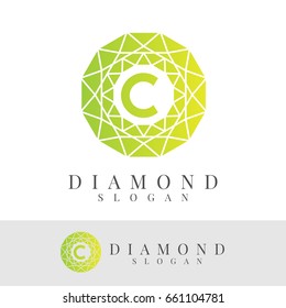 Diamond Initial Letter C Logo Design Stock Vector (Royalty Free ...