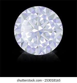 Diamond Isolated On Black Background Vector Stock Vector (Royalty Free ...